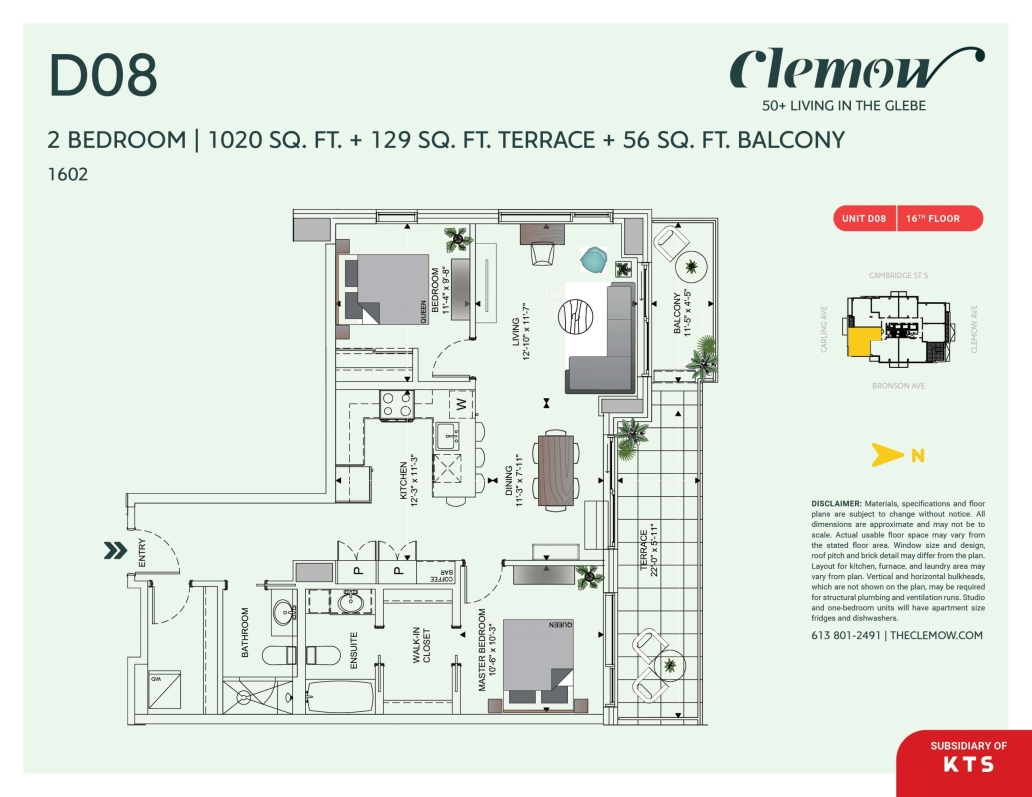 Units & Pricing – The Clemow | Rental Apartments for 50+