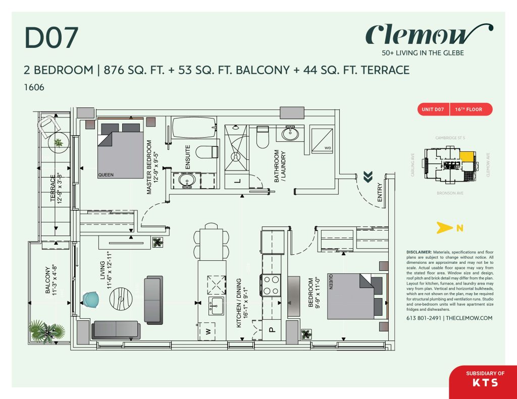 Units & Pricing – The Clemow | Rental Apartments for 50+