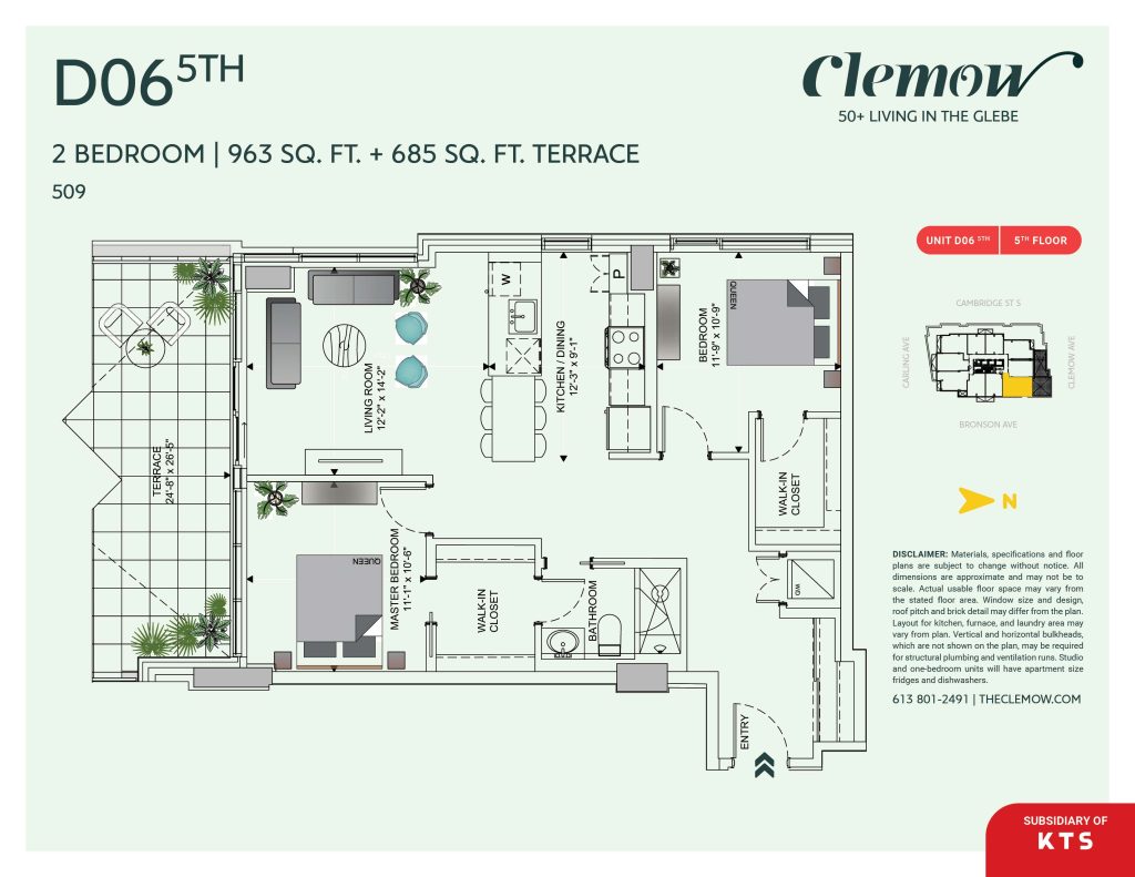 Units & Pricing – The Clemow | Rental Apartments for 50+