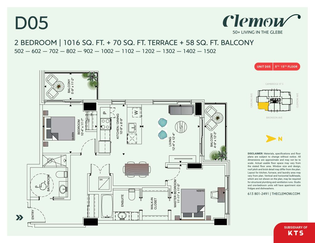 Units & Pricing – The Clemow | Rental Apartments for 50+