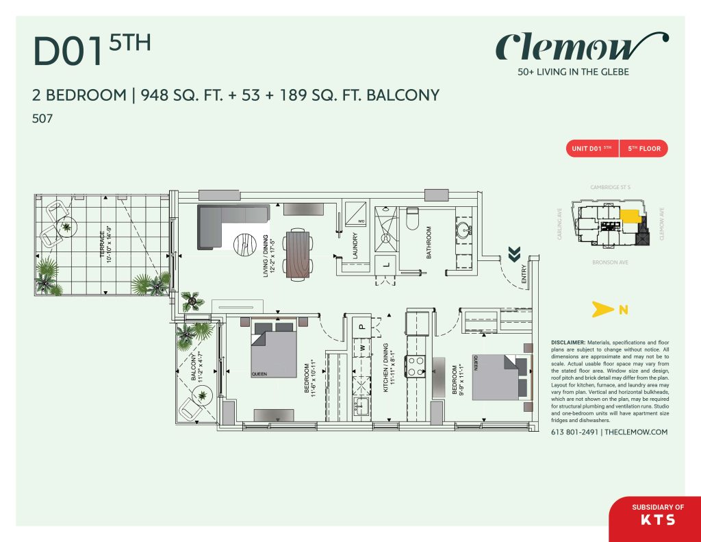 Units & Pricing – The Clemow | Rental Apartments for 50+