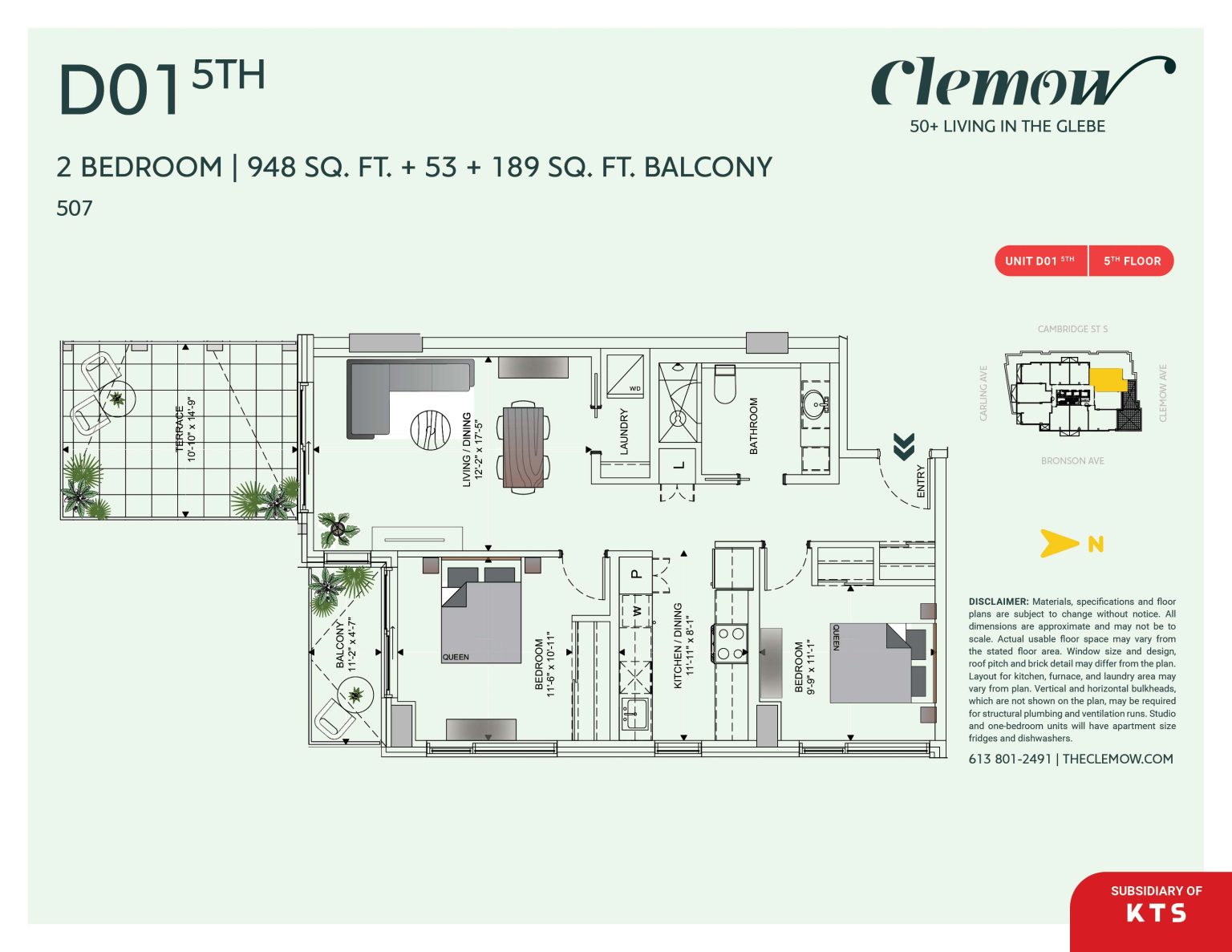 Units & Pricing – The Clemow | Rental Apartments for 50+